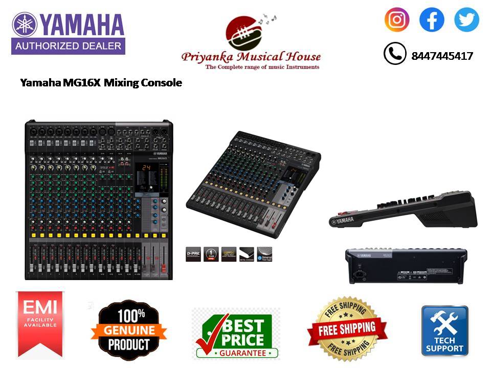 Yamaha MG16X 16-Channel Analog Mixer, | Priyanka Musical